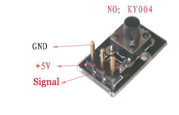 Модуль кнопки KY-004 (монтажный модуль) купить 1020 - Arduino, Freeduino - AVRobot.RU