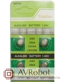 батарейка AG9 LR936 LR936W 394 394A CX194 SR936 LR45 купить 1388 ...