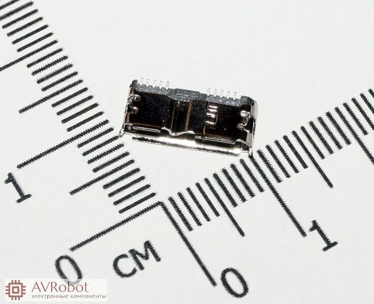 Разъем micro USB3.0 B-type купить цена 2316 - Разъемы USB - AVRobot.RU