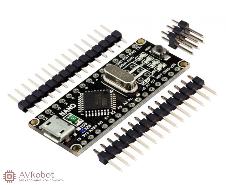 Аппаратная платформа Arduino Nano V3 CH340C/ATmega328P MicroUSB ...