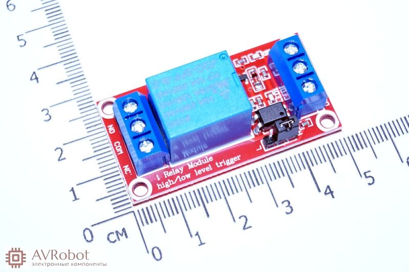 Модуль реле 1 канальный для Arduino с оптронной изоляцией 9 вольт